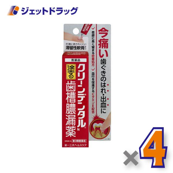 【第3類医薬品】クリーンデンタルN 塗る歯槽膿漏薬 16g ×4個 (617477)