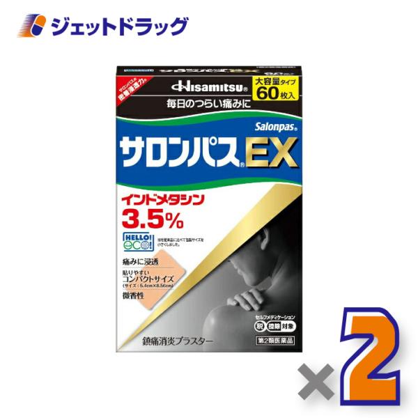 【第2類医薬品】サロンパスEX 60枚 ×2個 ※セルフメディケーション税制対象