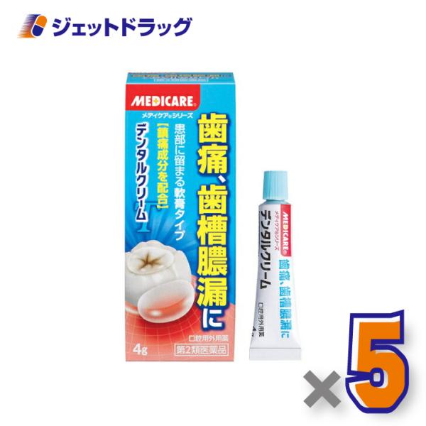 【第2類医薬品】メディケア デンタルクリームT 4g ×5個