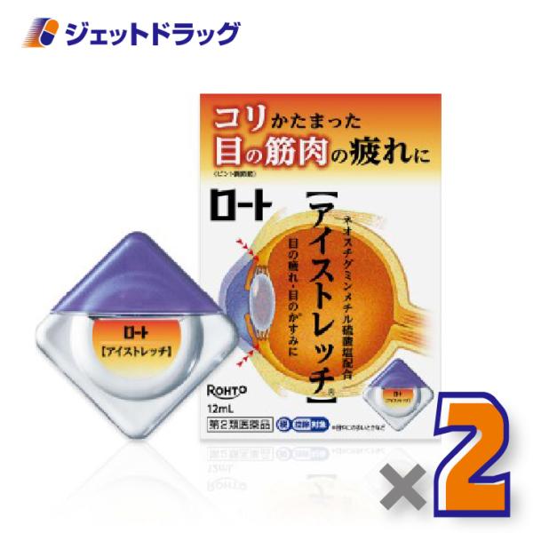 【第2類医薬品】ロートアイストレッチ 12mL ×2個 ※セルフメディケーション税制対象〔目の疲れ・結膜充血〕