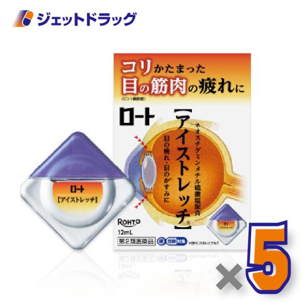 【第2類医薬品】ロートアイストレッチ 12mL ×5個 ※セルフメディケーション税制対象〔目の疲れ・結膜充血〕