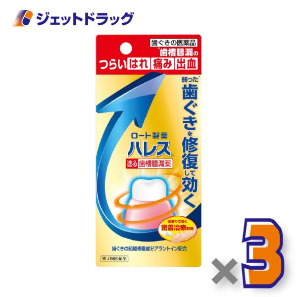 【第3類医薬品】ハレス口内薬 15g ×3個〔歯槽膿漏・歯肉炎〕