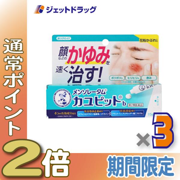 【第2類医薬品】メンソレータム カユピットb 15g ×3個 ※セルフメディケーション税制対象商品 (172931)