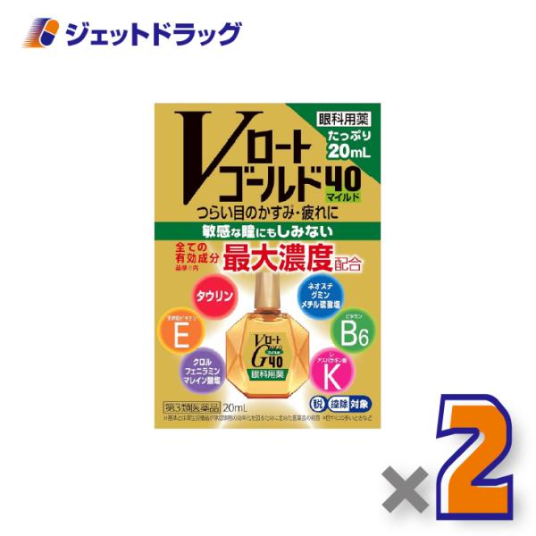 【第3類医薬品】Vロートゴールド40マイルド 20mL ×2個 ※セルフメディケーション税制対象〔目薬〕