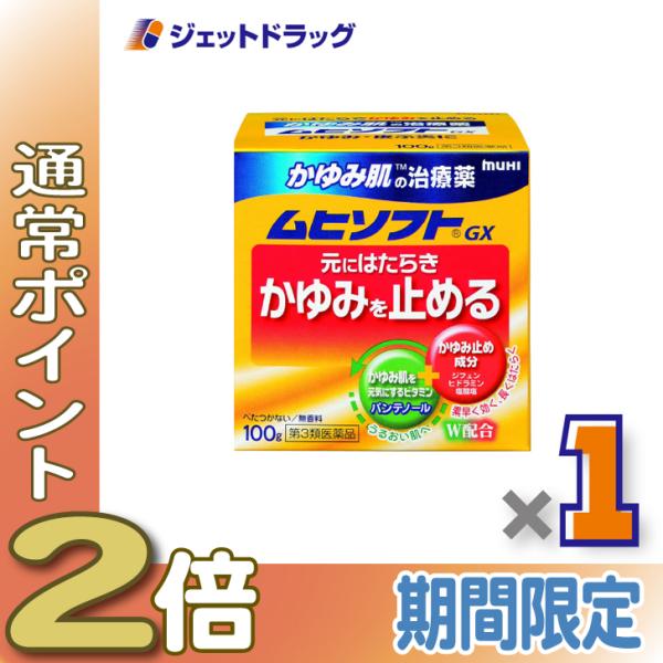 【第3類医薬品】かゆみ肌の治療薬 ムヒソフトGX 100g ×1個 ※セルフメディケーション税制対象〔かゆみ肌の治療薬〕