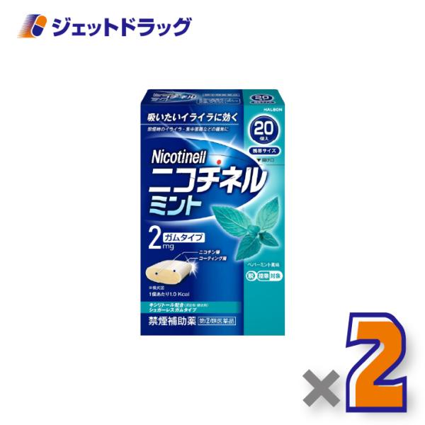 【指定第2類医薬品】ニコチネル ミント 20個 ×2個 ※セルフメディケーション税制対象〔禁煙〕