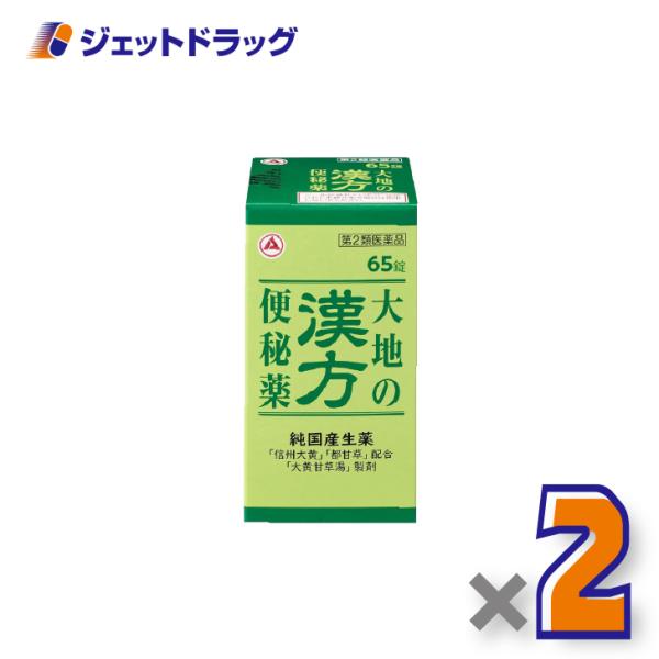 【第2類医薬品】大地の漢方便秘薬 65錠 ×2個〔便秘〕