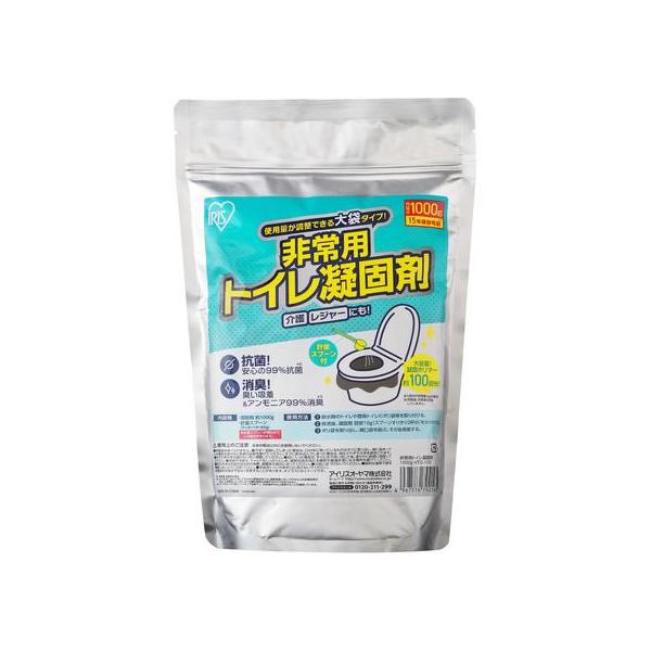 【商品説明】災害時、レジャー、介護用トイレに使用可能です。凝固剤の使用量が調整できる大袋タイプです。子供のいる家族世帯などに便利です。計量スプーン付きです。汚物袋、防臭袋は付いていません。安心の９９％抗菌、臭い吸着＆アンモニア９９％消臭でき...