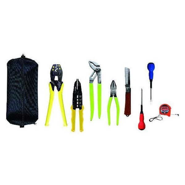 【仕様】●型番：TS-E01　●入数：1S　●ケース色：ブラック●ケース寸法（mm）間口：290●ケース寸法（mm）奥行：100●ケース寸法（mm）高さ：50●セット内容（点）：9　●セット内容（点）：9●セット内容：圧着工具（リングスリー...