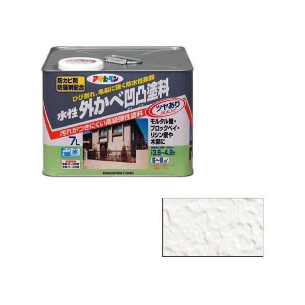 【商品説明】●専用ローラーバケで容易に、ツヤありの風格ある美しい立体凹凸模様仕上げができる。●防カビ剤・防藻剤の配合で、長時間カビ・藻（モ）・コケの発生を防ぐ。●塗膜は弾力性に優れ、コンクリートやモルタルのひび割れや亀裂に強い。●汚れがつき...