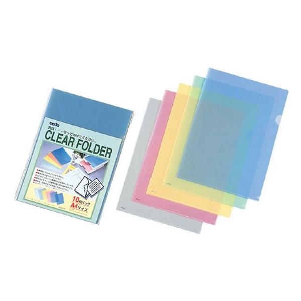 【商品説明】薄くて丈夫なクリヤーフォルダー。　お求めやすい低価格。お得な１０枚パック。　ほこりがつきにくい静電気防止処理をしています。　学校、オフィスの書類保管に是非ご利用ください。　携帯用、回覧用など多用途にお使いください。【仕様】●入数...