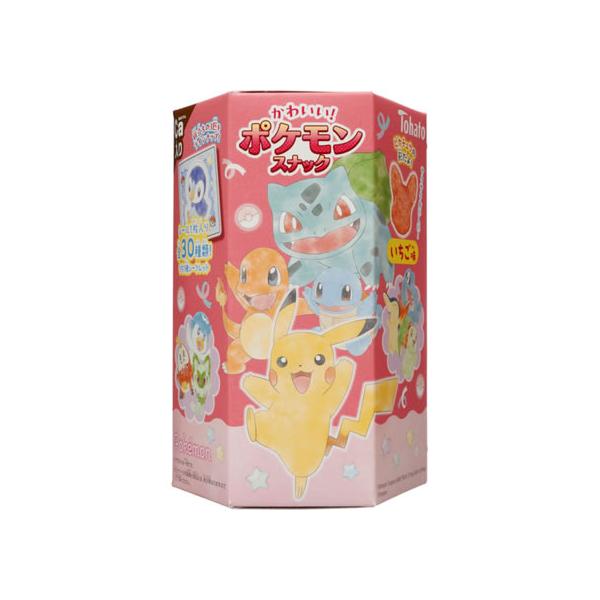 【商品説明】ピカチュウの顔の形をしたスナックが入ったおまけシール付きの製品です。中身はお子様が大好きないちご味です。かわいいポケモンのスタイルガイドを使用したパッケージと内袋とシールになっています。【仕様】●注文単位：１個　<ジェット...