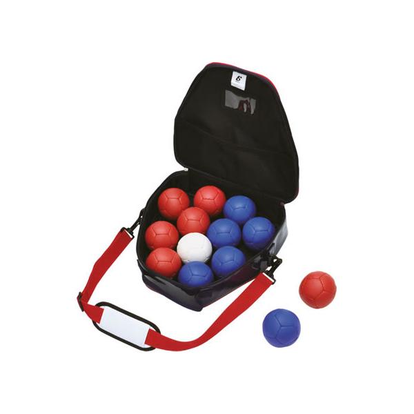 【商品説明】みんなが参加できるユニバーサルスポーツ、ボッチャ。ボールをジャックボール（目標球）に近づけるゲームです。【仕様】●素材・材質：ボール表面／合成皮革、芯材／ペレット（ＰＥ）　●仕様：セット内容／赤ボール×６、青ボール×６、ジャック...