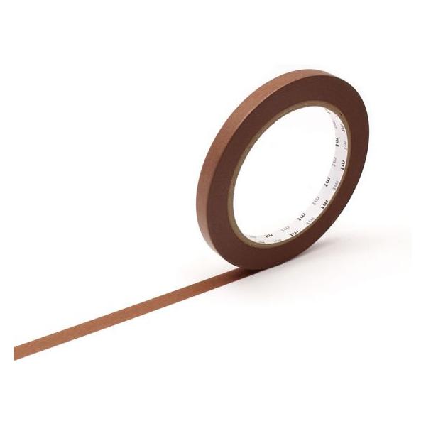 【商品説明】和紙タイプのバックシーリングテープ。　バックシーラーにセットして、袋止めにご使用いただけます。　粘着面を貼り合わせることでしっかりくっつく仕様のテープです。【仕様】●色目：チョコレート●テープサイズ：９ｍｍ×５０ｍ●注文単位：１...