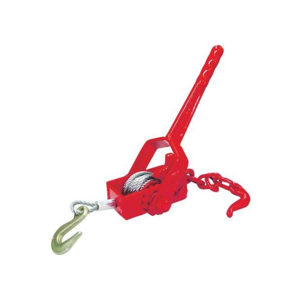 【商品説明】●軽い力で作用し、能率的な荷締めができます。●ギアは特殊鋼を使用し強力です。●フック、爪、レバーは特殊鋼鍛造で安全です。●ワイヤロープは折り曲げずに取り付けていますので、損傷が少なく、容易に抜けない構造となっています。●ワイヤロ...