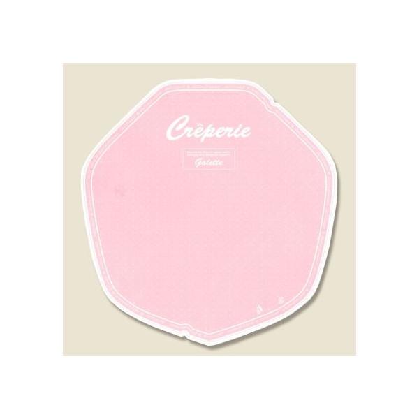 【商品説明】オーソドックスな丸型のクレープ用包装紙です。【仕様】●カラー：デリシャス　ピンク●サイズ：２６３×２５２ｍｍ（変形）●材質：上質紙９０ｋｇ●入数：１００枚　<ジェットプライス>
