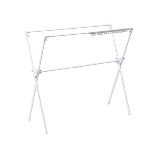 【商品説明】ほし部の高さ・幅が自在に調整できる伸縮式です。片側干し部はマルチハンガー付、ピンチやものほしハンガーが掛けられます。折りたたんで約９ｃｍ幅にコンパクト収納できます。組み立ては工具不要の簡単設計です。【仕様】●サイズ：使用時／幅約...