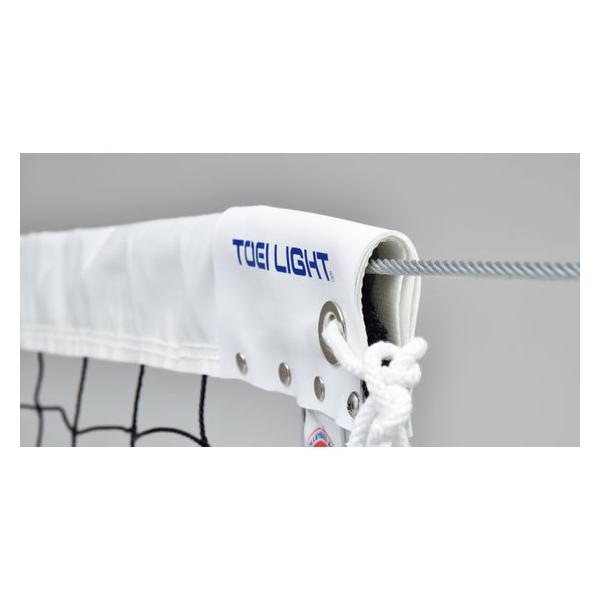 【商品説明】６人制バレーボールネット（新規格・上下白帯付）。【仕様】●素材・材質：ポリエチレン無結節、イザナスコード６ｍｍ×１５ｍ、上下白帯／ポリエステル　●仕様：検定ＡＡ級、４４０Ｔ／６０本、網目／１０ｃｍ、上下白帯付新規格バレーネットを...