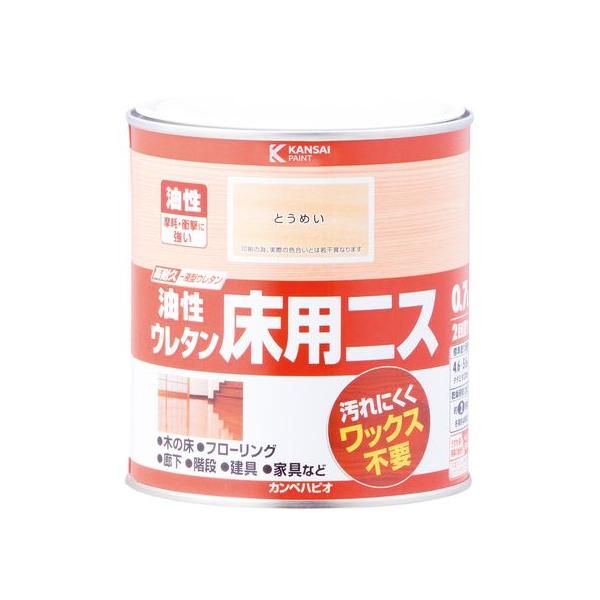 【商品説明】●高耐久ウレタン樹脂配合だから磨耗や衝撃に強く、耐久性に優れ、長期間床を守ります。塗装後のワックス掛けの必要もありません。●磨耗や衝撃に強い油性タイプ【用途】木の床、フローリング、廊下、階段、木製家具、建具など屋内の木部・木製品...