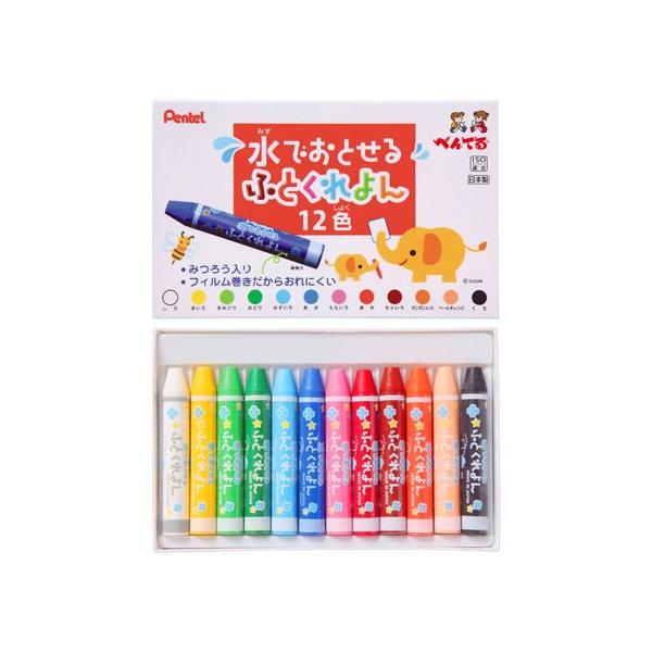 【商品説明】●表面がつるっとしたガラスやプラスチックなど、はみだして描いてもぬれぞうきんで簡単に落とせます。●みつろう入り●フィルム巻きだから折れにくい【仕様】●色：１２色セット（しろ、きいろ、きみどり、みどり、みずいろ、あお、ももいろ、あ...