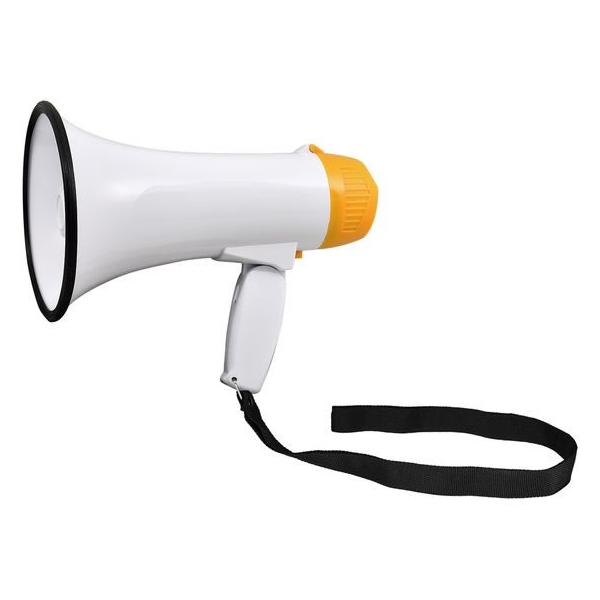 【商品説明】折りたたみ式　人が集まるイベントやお仕事に！　災害時にも役立つ！　災害・緊急時・避難時の呼びかけや警報に　音声や警報音の音量はレバーで簡単に調整　ショルダーストラップ付き　警報音（アラーム）で周囲へ知らせる【仕様】●使用電池：単...