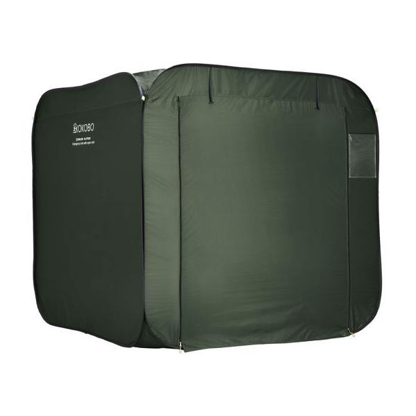 【商品説明】ファスナーで屋根が開けられる防災テント。組み立てが簡単で「もしも」の時もスムーズに使えます。換気や採光も簡単で、大人３人まで入れる広々サイズのため家族などの複数人で使用可能です。透けにくいシルバーコーティング生地でプライバシーを...