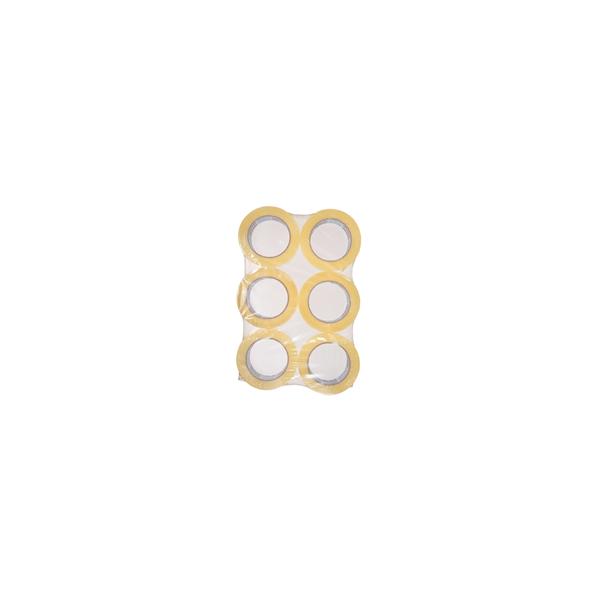 【仕様】●サイズ：幅４８ｍｍ×長さ１００ｍ●色：透明●厚さ：０．０５２ｍｍ●粘着剤：アクリル系●注文単位：１パック（６巻）　<ジェットプライス>