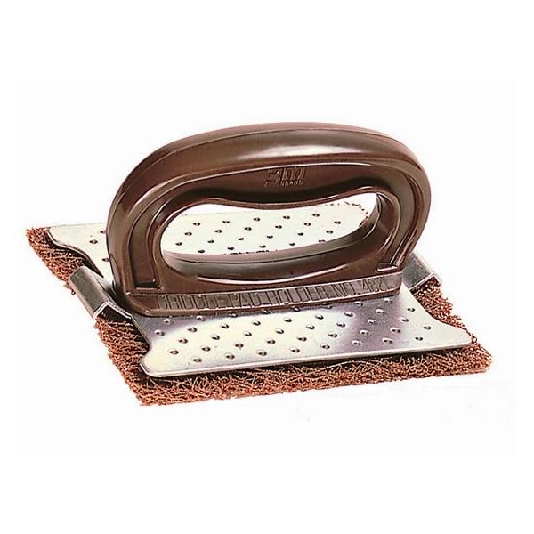 【商品説明】●耐熱温度２２０℃鉄板メンテナンスに【仕様】●サイズ：１００×１４０×７０ｍｍ●材質：本体／スチール、取っ手／ナイロン、パッド部／ガラス繊維・合成研磨粒子●注文単位：１個　<ジェットプライス>