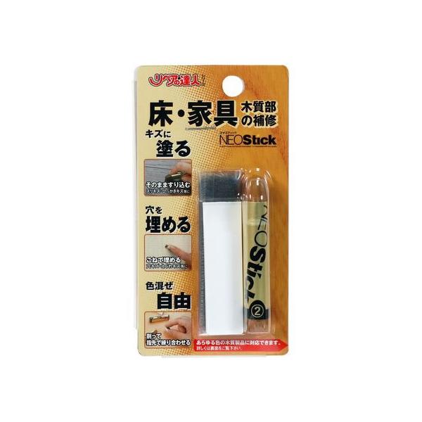 【商品説明】家具やフローリング、ドア、柱、建具など木製品のキズ補修に。キズに直接すり込んだり、切り取って穴を埋めたり、指先で色まぜできます。【仕様】●成分：天然ワックス、顔料、植物油●正味量：約８ｇ●付属品：仕上用ヘラ、スチールウール　&l...