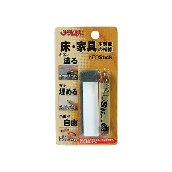 【商品説明】家具やフローリング、ドア、柱、建具など木製品のキズ補修に。キズに直接すり込んだり、切り取って穴を埋めたり、指先で色まぜできます。【仕様】●成分：天然ワックス、顔料、植物油●正味量：約８ｇ●付属品：仕上用ヘラ、スチールウール　&l...