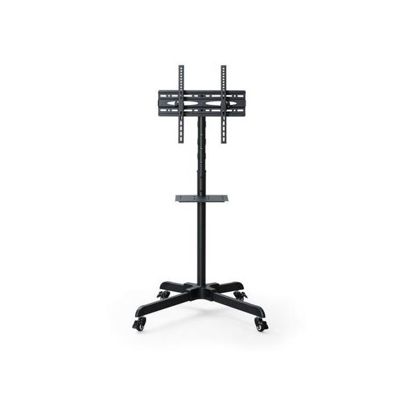 【商品説明】最大４０ｋｇまでのディスプレイを取り付けることができます。　使用シーンに合わせて見やすい角度に調整可能です。　固定棚にパソコンや周辺機器を置いて、スッキリ収納できます。　楽に移動ができるキャスター付です。【仕様】●商品サイズ：幅...