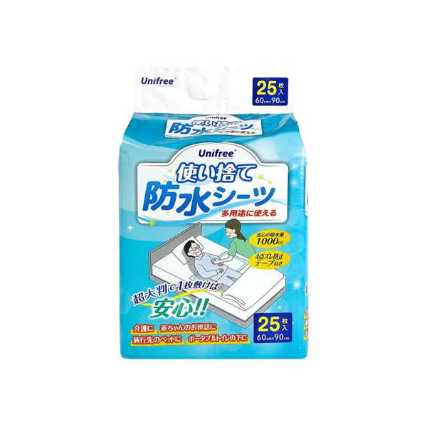 【仕様】●サイズ：６００×９００ｍｍ　●入数：２５枚　●材質：表面材／ポリプロピレン不織布、吸水材／綿状パルプ・高分子吸水材・吸水紙、防水材／ポリエチレンフィルム、結合材／スチレン系エラストマー合成樹脂、外装材／ポリエチレン　●吸収回数：５...