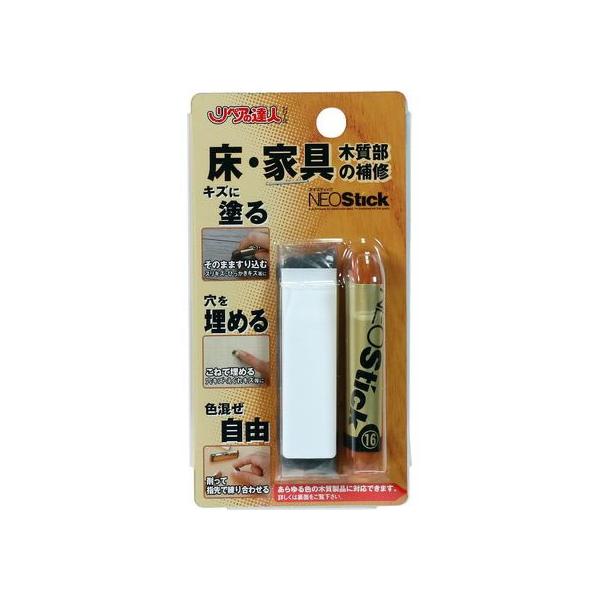 【商品説明】家具やフローリング、ドア、柱、建具など木製品のキズ補修に。キズに直接すり込んだり、切り取って穴を埋めたり、指先で色まぜできます。【仕様】●成分：天然ワックス、顔料、植物油●正味量：約８ｇ●付属品：仕上用ヘラ、スチールウール　&l...