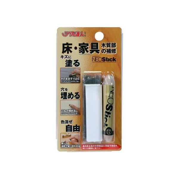 【商品説明】家具やフローリング、ドア、柱、建具など木製品のキズ補修に。キズに直接すり込んだり、切り取って穴を埋めたり、指先で色まぜできます。【仕様】●成分：天然ワックス、顔料、植物油●正味量：約８ｇ●付属品：仕上用ヘラ、スチールウール　&l...