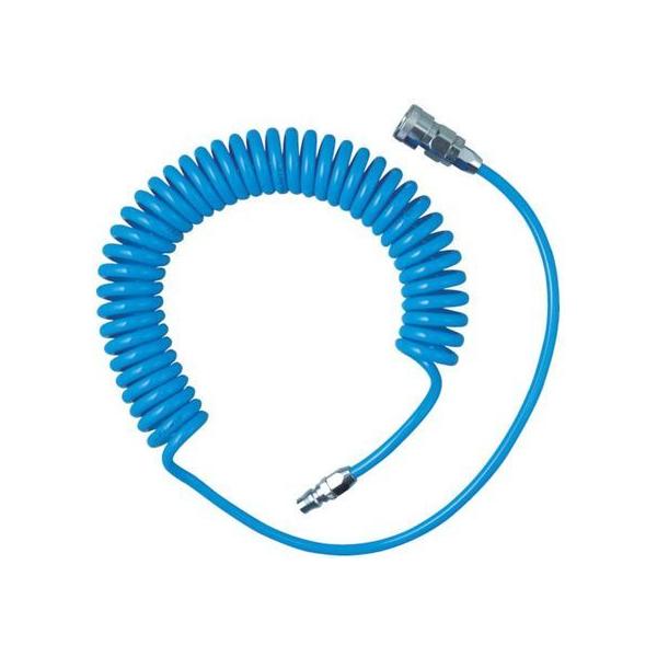 【仕様】●型番：TUCH-10B　●コイル径（mm）：42　●使用範囲（m）：8．0　●色：青　●全長（mm）：1400　●ホース内径×外径（mm）：5×8　●コイル長（mm）：800　●使用流体：空気　●寸法B（mm）：500　●流体温度...