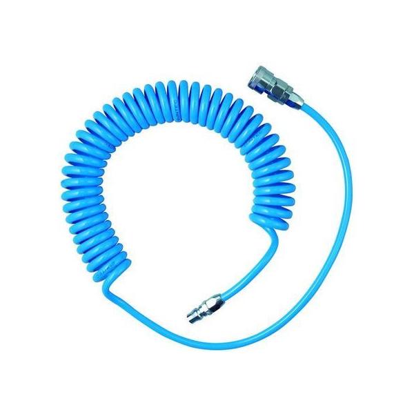 【仕様】●型番：TUCH-3B　●コイル径（mm）：42　●使用範囲（m）：2．0　●色：青　●全長（mm）：780　●ホース内径×外径（mm）：5×8　●コイル長（mm）：180　●使用流体：空気　●寸法B（mm）：500　●流体温度：−...