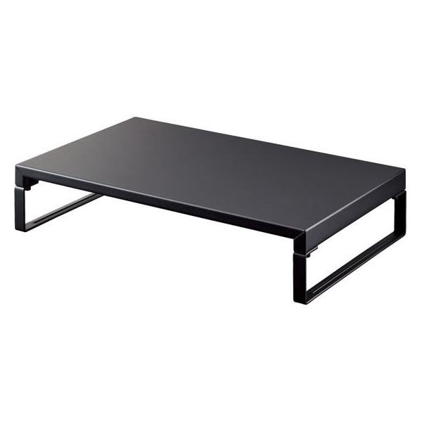 【商品説明】すべてのパーツがブラックでシーンを選ばず使いやすいシンプルなデザインです。　脚にすべり止め付き。　マグネットが付くスチール製の天板。　付属の六角レンチで簡単組立て。　使わないときは机上台の上下にキーボードや文具を収納できます。　...