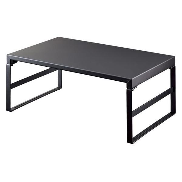 【商品説明】すべてのパーツがブラックでシーンを選ばず使いやすいシンプルなデザインです。　脚にすべり止め付き。　マグネットが付くスチール製の天板。　付属の六角レンチで簡単組立て。　使わないときは机上台の上下にキーボードや文具を収納できます。　...