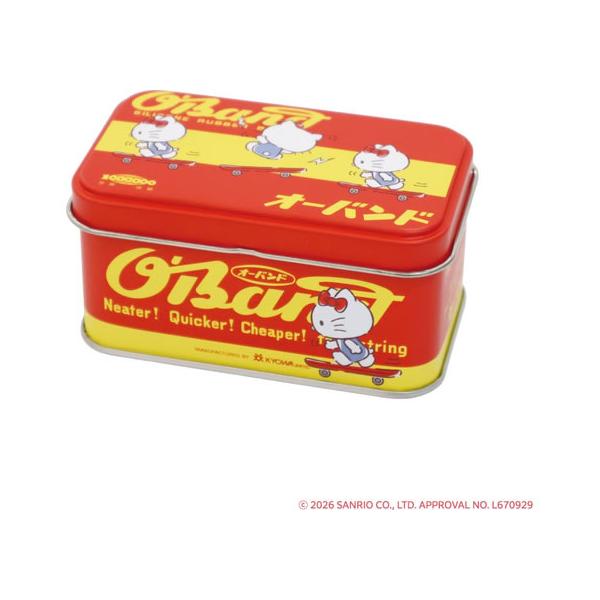 【仕様】［仕様］オーバンド×サンリオキャラクターズ。茶色と黄色のパッケージでおなじみの輪ゴム”オーバンド”と”サンリオキャラクターズ”とのコラボ商品が誕生。ハローキティ、シナモロール、マイメロディ、クロミの全４アイテム。缶も輪ゴムも、それぞ...