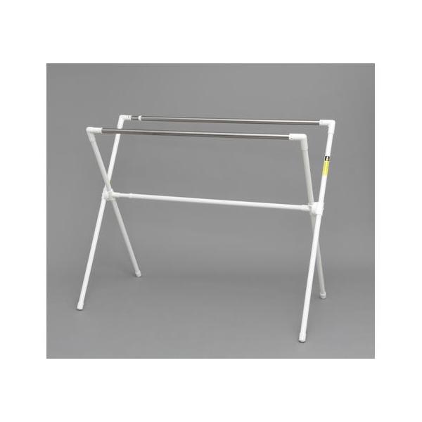 【商品説明】布団をかける場所は、丈夫でさびにくいステンレス巻きパイプを使用しています。角が丸く、布団が干しやすい設計です。ねじやドライバーを使わないで女性でも簡単に組み立てることができます。【仕様】●商品サイズ：約幅１４３０〜２４００×奥行...