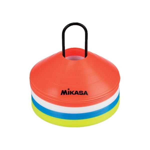 【商品説明】適度な柔らかさの為、踏んでも割れにくくなっています。　収納支柱付。　体育授業、部活動の備品として使用いただけます。【仕様】●素材：マーカー／ポリエチレン、支柱／スチール　●セット内容：オレンジ・ホワイト・イエロー・ブルー各１０枚...