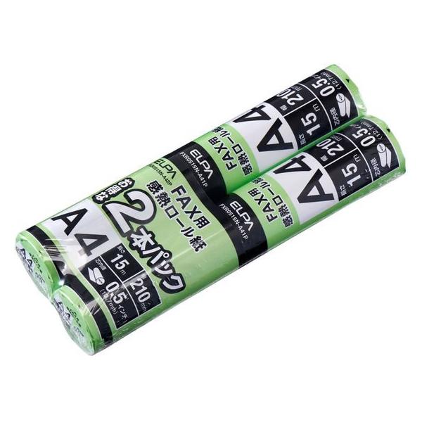 【商品説明】ＦＡＸ用感熱ロール紙です。【仕様】●サイズ：Ａ４●長さ：１５ｍ×幅２１０ｍｍ●芯内径：０．５インチ（１２．７ｍｍ）●注文単位：１パック（２本）　<ジェットプライス>