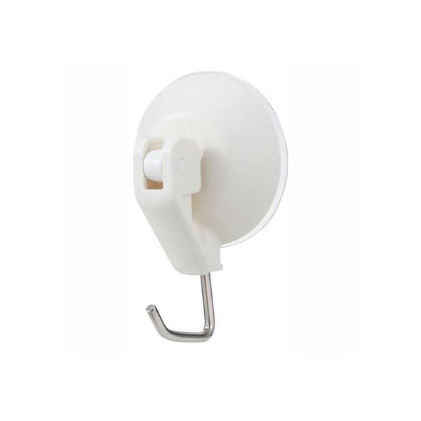 【仕様】●内容量：１個　●材質：カバー・レバー／ＡＢＳ樹脂、フック／ステンレス鋼線、吸盤／塩化ビニル樹脂　●荷重制限：３ｋｇ　●生産国：中国　　【取り付けられる所】　光沢のある平らな面　・吸盤より大きいタイル、模様のないステンレス、プラスチ...