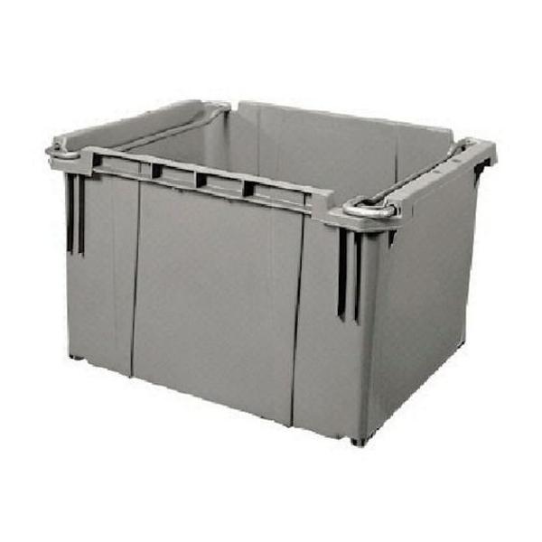 【商品説明】●ネスティング式により収納・保管効率がアップします。●金具操作による積み重ねネスティング・スタッキングが容易にできます。●強度と安定性に優れ、重量工業部品の保管・輸送に最適です。【仕様】●型番：TH-59　●色：グレー　●容量（...