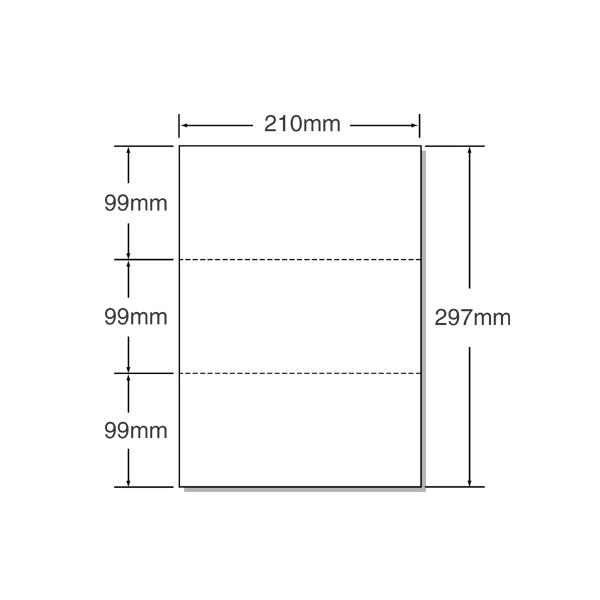 【商品説明】色々なソフトに対応した自由な設計が可能です。納品書、請求書、支払明細書等にご利用になれます。【仕様】●サイズ：Ａ４（縦２９７×横２１０ｍｍ）●用紙厚さ０．０９ｍｍ●坪量６４ｇ／ｍ2●仕様：３面穴無●ミシン目２本●注文単位：１箱（...