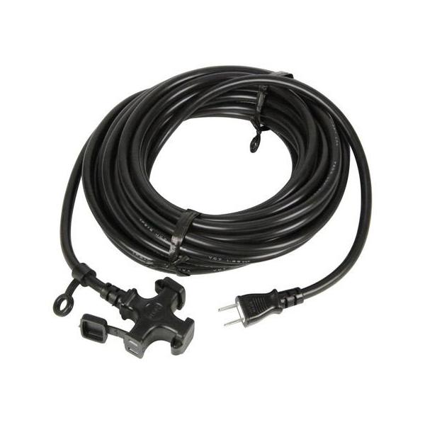 【商品説明】耐寒性に優れたやわらかい電線を使用した延長コードです。【仕様】●サイズ：２５．１　ｘ　２３．１　ｘ　４．５（ｃｍ）●重量：１．２４　Ｋｇ●　定格：１５Ａ・１２５Ｖ。●コンセント：２Ｐ×３ツ口。●　色：黒。●電線サイズ：ＶＣＴ２芯...