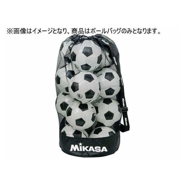 【商品説明】メッシュタイプの巾着型ボールバッグです。　バレーボール・フットサルボール１６個、サッカーボール１５個、バスケットボール１２個が収納できます。　試合会場への移動や遠征、合宿などの際にご使用ください。【仕様】●カラー：ブラック　●素...