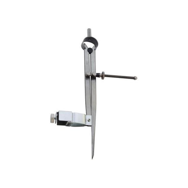 【商品説明】●丈夫で狂いにくい金属製です。【仕様】【材質】●本体：炭素工具鋼【仕様】●全長（ｍｍ）：２５０●コンパスの円数値（ｍｍ）：２００●取付可能サイズ（ｍｍ）：φ６−１７　<ジェットプライス>