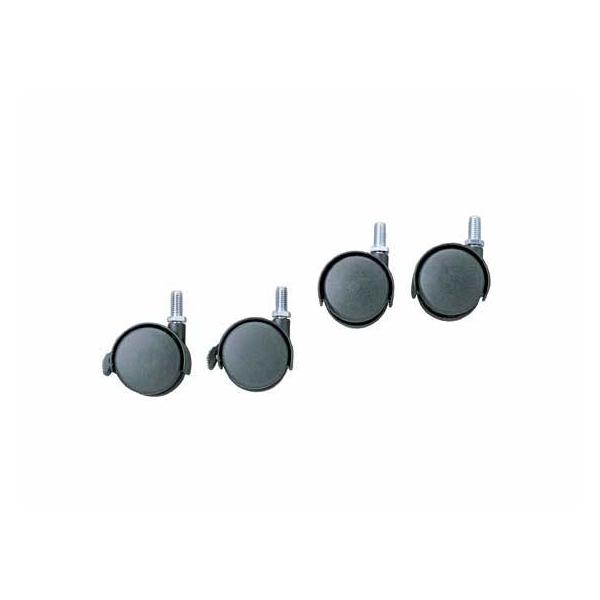 【仕様】●ストッパー付きキャスター２個＋ストッパーなしキャスター２個●材質：ナイロン樹脂●キャスター１個あたりの耐荷重：７５ｋｇ●お客様組立　<ジェットプライス>