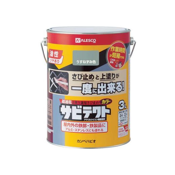 【商品説明】●特殊防錆剤が強力な防錆効果を発揮し、さび止めと上塗りが一度にできます。●たれにくく塗りやすい超速乾型（30分）塗料なので作業性が抜群です。【仕様】●型番：109-017-3　●色：うすねずみ　●容量（L）：3　●塗布面積（［［...